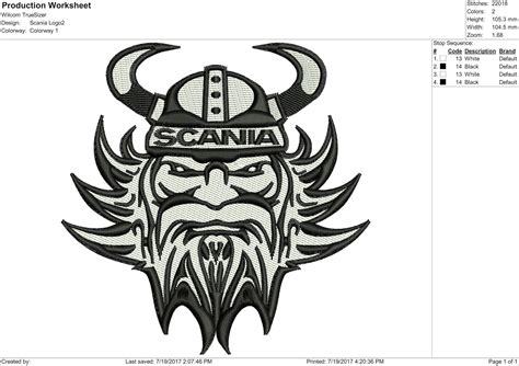 Scania Logos Embroidery Designs Griffin Scania V8 Logo Etsy