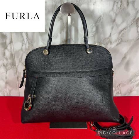 美品furla フルラ パイパー M ハンドバッグ ショルダーバッグ 2way メルカリ