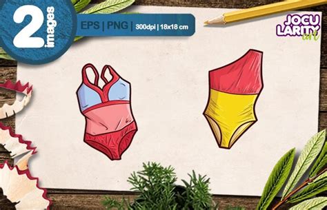 Fun Female Swimsuit Cartoon Illustration Graphic By Jocularityart