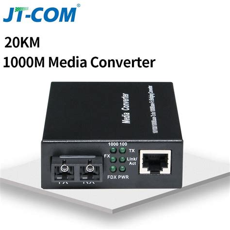 Convertidor De Medios De Fibra Gigabit Ethernet Co Grandado
