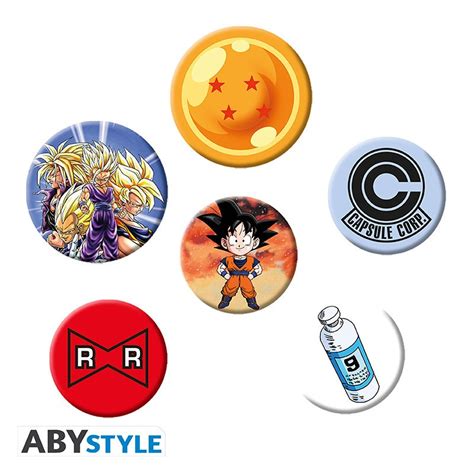 Dragon Ball Z Set Of 6 Pin Badges