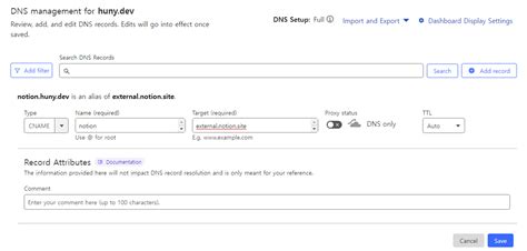 Notion Site 커스텀 도메인custom Domain 소개 Hunys Dev Blog