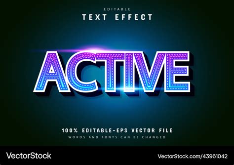 dynamic 3d text effect royalty free vector image