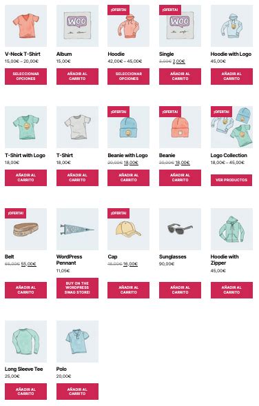 Woocommerce Shortcode Productos Products Oscar Abad Folgueira