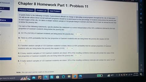 Solved 8 Homework Chapter 8 Homework Part 1 Problem 11 1