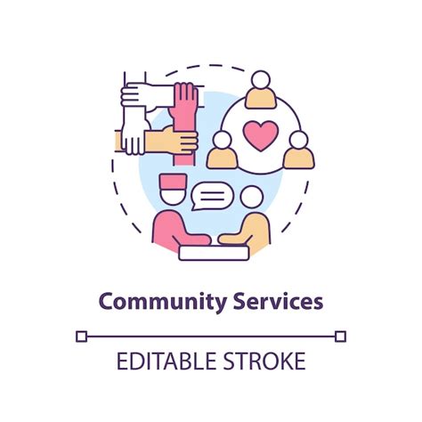 Premium Vector Community Services Concept Icon