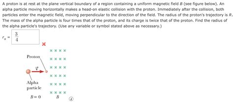 solved a proton is at rest at the plane vertical boundary of