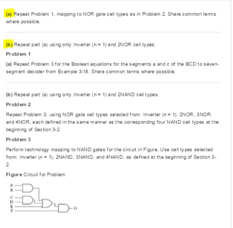 Solved Repeat Problem Mapping To Nor Gate Cell Types As Chegg