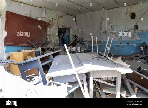Non Exclusive Chasiv Yar Ukraine October 10 2023 A Local School
