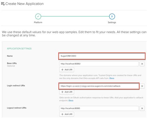 Configuring Sso With Okta Using Oidc Sugarcrm Support Site