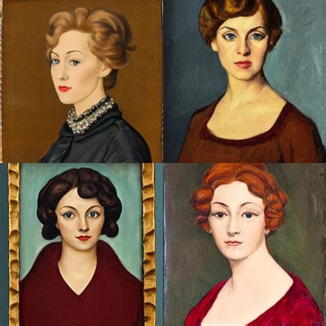 A Portrait In The Style Of Remodernism Ai Generated Artwork