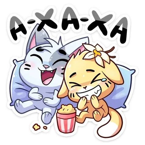 Набор стикеров для Telegram Бисквит и Ванилька Cute Presents