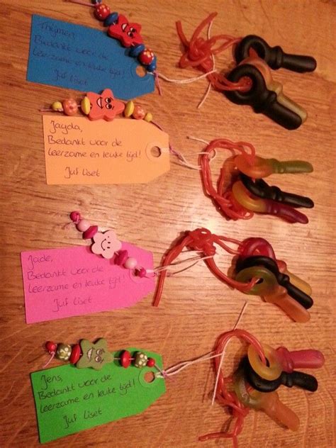 Traktatie Voor Afscheid Cadeaus Voor Kinderen Knutselen Voor