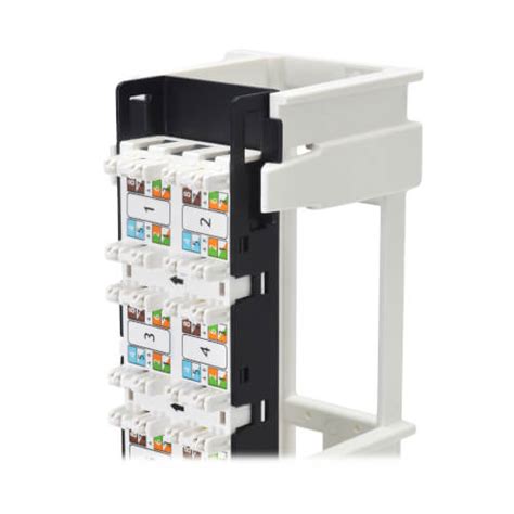 Port Wall Mount Patch Panel UTP Keystone Jacks Offset Ports Eaton