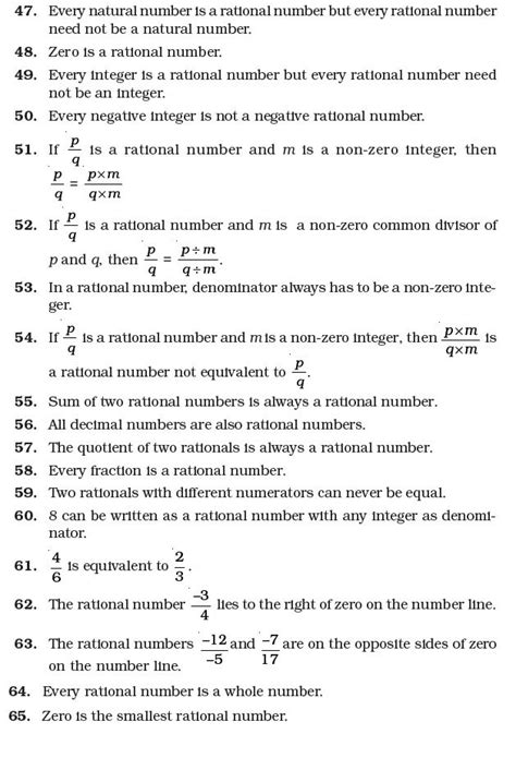 Class 7 Important Questions For Maths Rational Numbers Ncert