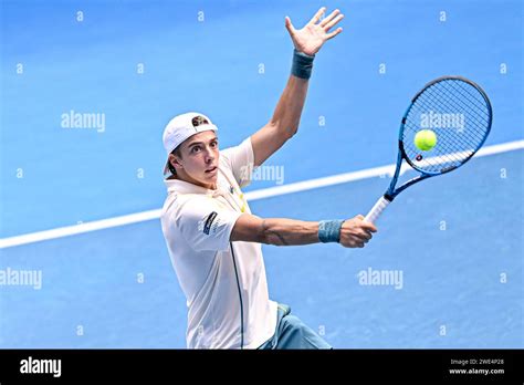 Melborune Australia 22nd Jan 2024 Arthur Cazaux Of France During