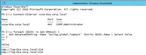 Lorenzo Moglie Notes Powercli To Configure And Modify Syslog On Hosts Esxi