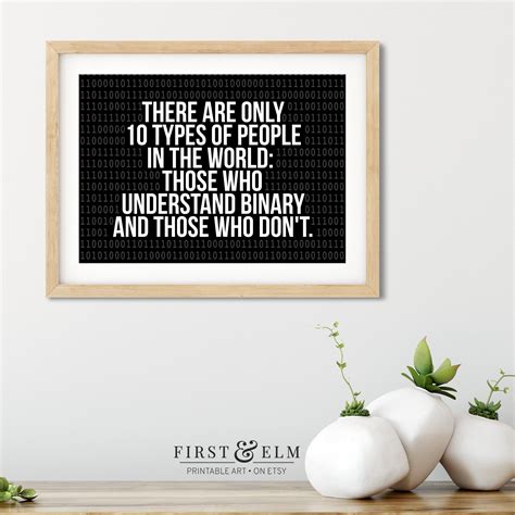 Binary Code Joke Print There Are Only 10 Types Of People Etsy