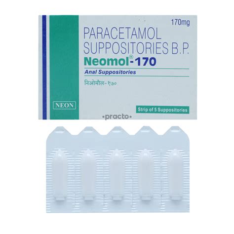 Neomol 170 Mg Suppository Uses Dosage Side Effects Price