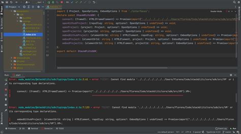 Sdk Typings Building Error · Issue 1721 · Stackblitzcore · Github