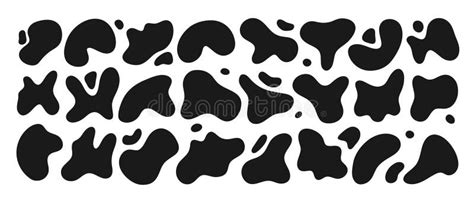 freeform set collection of hand drawn abstract irregular blobs trendy minimal designs stock