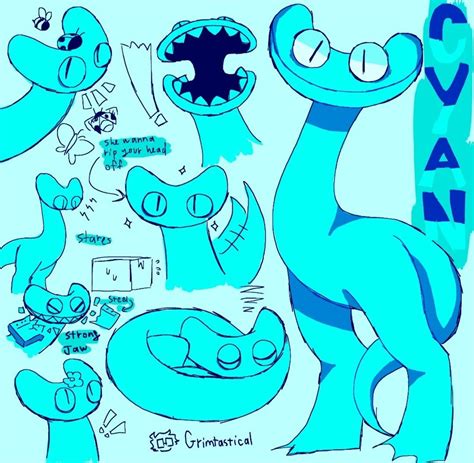 Rainbow Friends Cyan Artofit