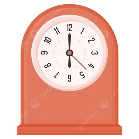 Wooden Desk Clock Vector Illustration Clock Wooden Vector Png And