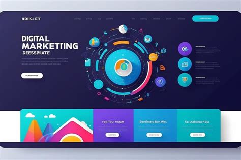 Premium Photo A Digital Marketing Website Or Interface Design Template