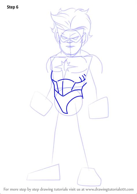How To Draw Captain Marvel From The Super Hero Squad Show The Super