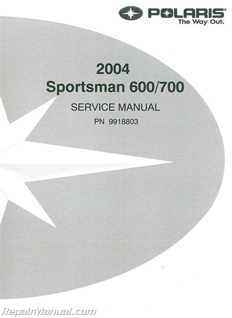 2004 Polaris Sportsman 600 700 Twin Atv Service Manual