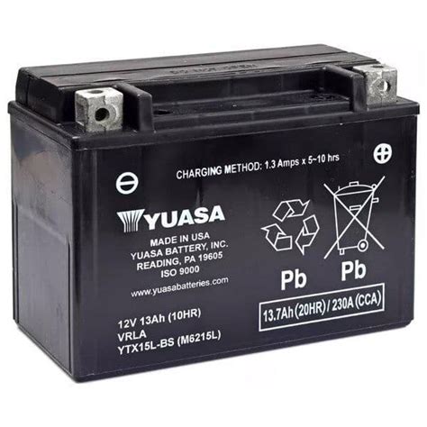 Yuasa Ytx15l Bs Motorcycle Battery Hardwarexpress