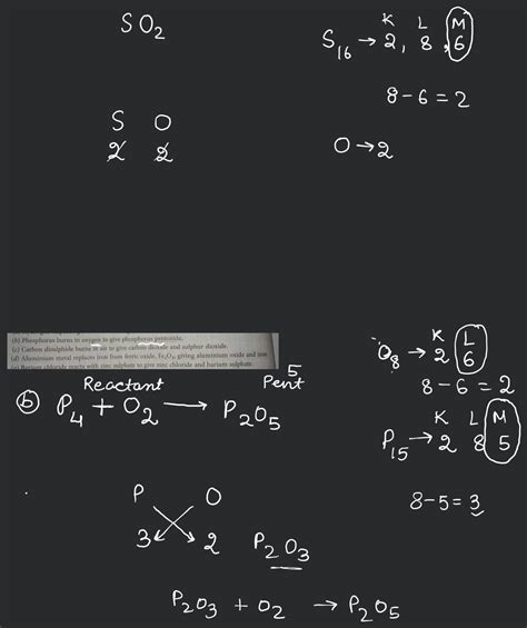 B Phosphorus Burns In Oxygen To Give Phosphorus Pentoxide C Carbon D