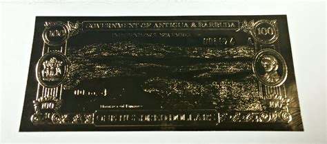 100 24k Gold And 999 Fine Silver Foil Banknotelegal Tender Of