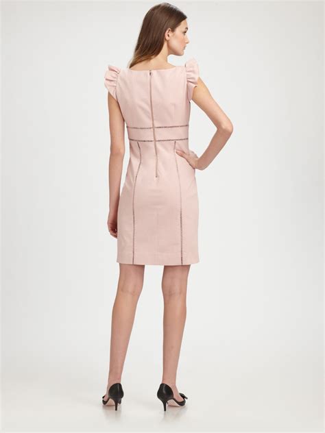 Lyst Red Valentino Ruffle Sleeve Dress In Pink