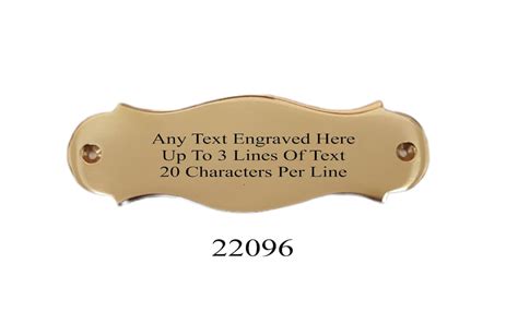 Personalised Engraved Premium Solid Brass Plates Various Sizes And
