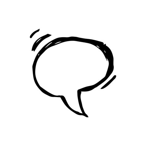 Sketch Speech Bubble Hand Drawn Blank Speech Bubble Dialog Empty Cloud On White Background