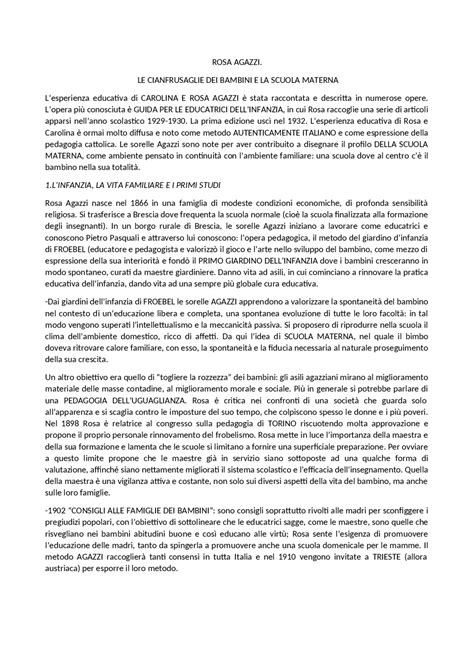 Le Sorelle Agazzi Vita E Opere Docsity