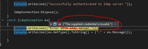 Active Directory C Ldap Authentication Strange Issue Stack Overflow
