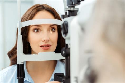 Premium Photo Female Patient In Ophthalmology Clinic Checking Her