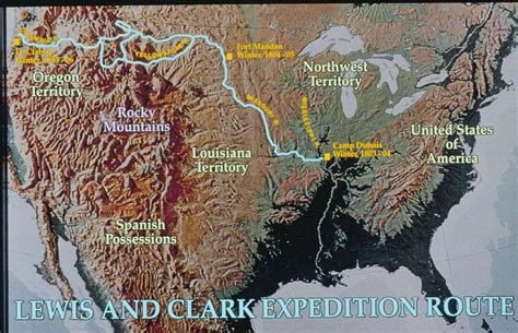 Map Of The Lewis And Clark Expedition Route In The Lewis And Clark
