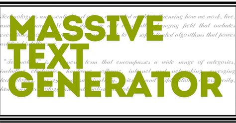 Massive Text Generator Lipsum Hub
