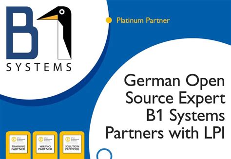 German Open Source Expert B1 Systems Partners With Lpi Linux