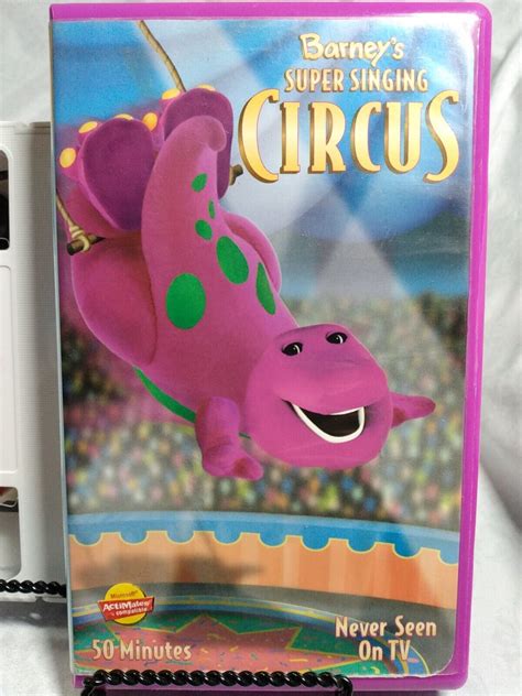 Barney Super Singing Circus Vhs Video Tape Sing Along Songs Nearly New