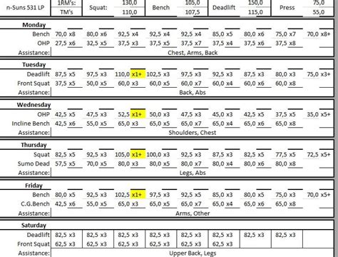 6 Day Version Excel File In Kg Nsuns