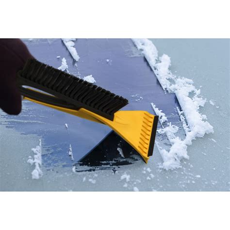 3 x Grattoir Jaune Neige et Glace avec Brosse et Raclette intégrées