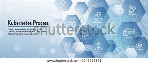 kubernetes development environment icon set web stock vector royalty
