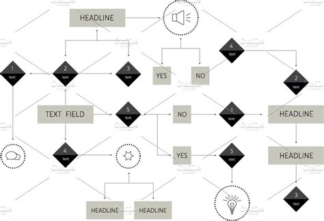 Flow Chart Scheme Illustrator Graphics ~ Creative Market