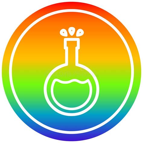 A Creative Science Experiment Circular In Rainbow Spectrum Stock Vector Illustration Of Line