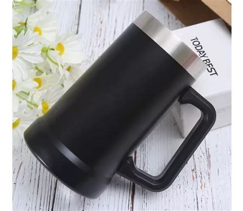 Caneca Térmica Chopp Cerveja Camada Dupla Em Inox 710ml