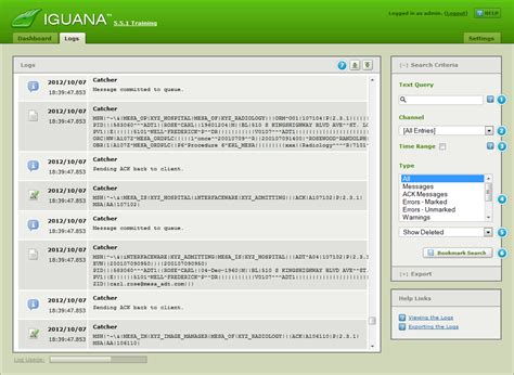 introduction to the logs regex search criteria interfaceware help